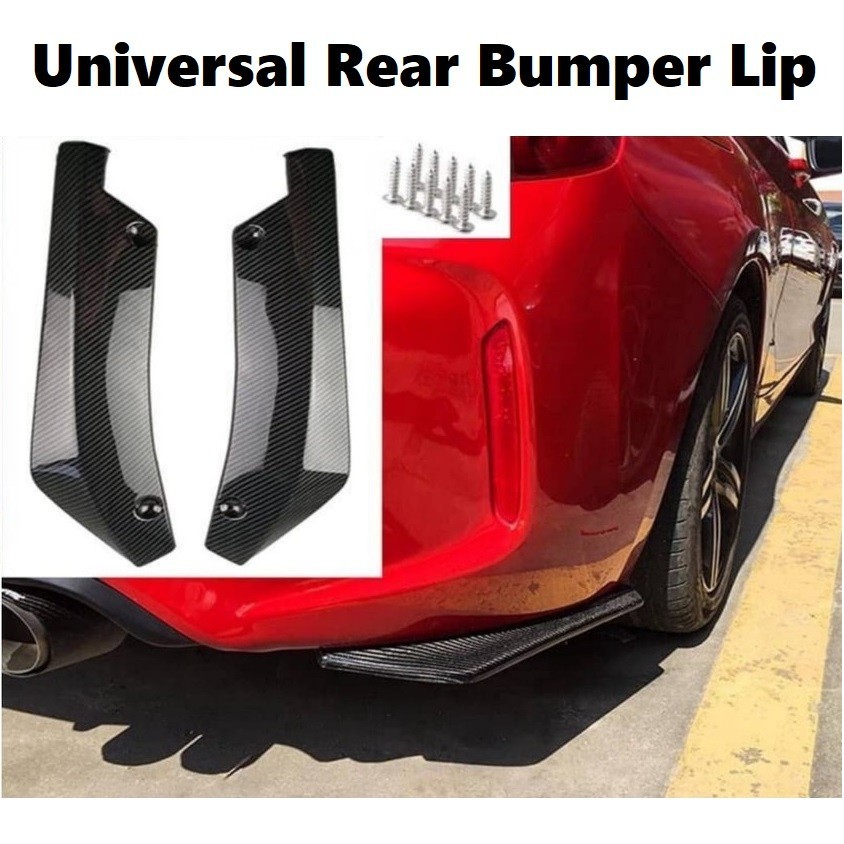 Universal Car Rear Bumper Lip Spoiler Diffuser Splitter Scratch ...