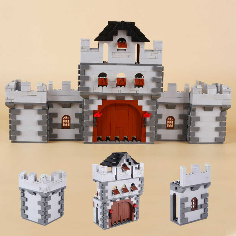 Knight Castle Medieval Building Blocks Base Catapult Chariot Siege ...