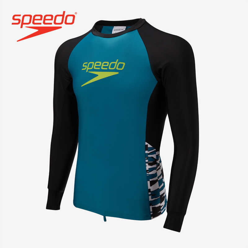 Swimwear Speedo Men's Water Sport Long Sleeve Rash Top Black - 8 ...