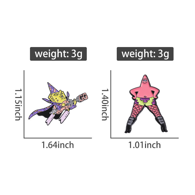Funny Patrick Star Pins Brooches Cartoon Pin Anime SpongeBob ...
