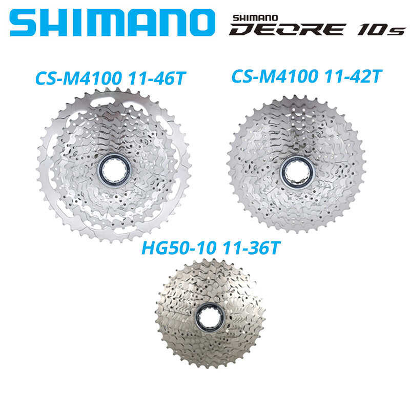 Shimano Deore 10 Speed Bike Cassette M6000 M4100 Hg50 Hg500 Cs-M4100 10S 10V SLX XT MTB Mountain ...