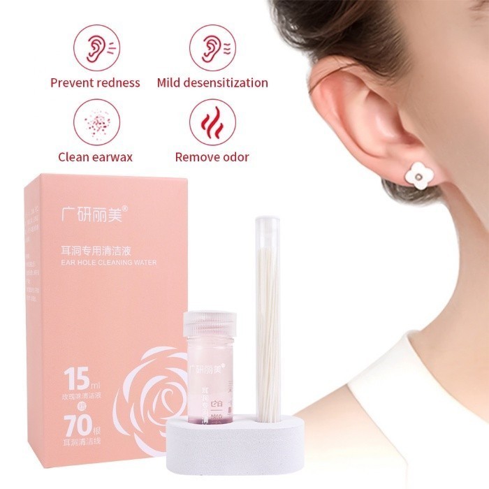 Disposable Ear Hole Cleaning Set Safe Ear Piercing Cleaning Solution ...