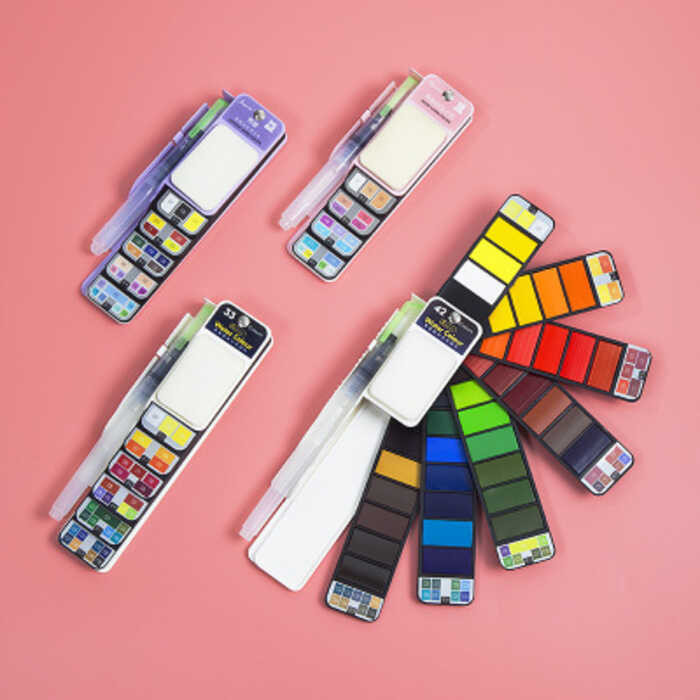 Ang Tubig Pigment Kahon 12 18 24 Kulay Na Kagamitan Sining Bata Para Sa ...