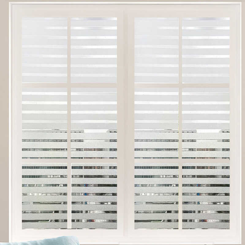 Frosted Stripe 45/60/75/90Cm Pattern Sticker Opaque Electrostatic ...