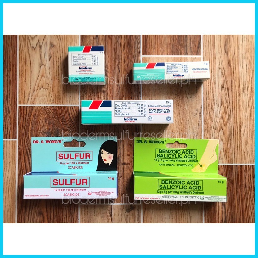 Dr. S. Wong's Bioderm, Sulfur, and Whitfield Ointment | Shopee Philippines
