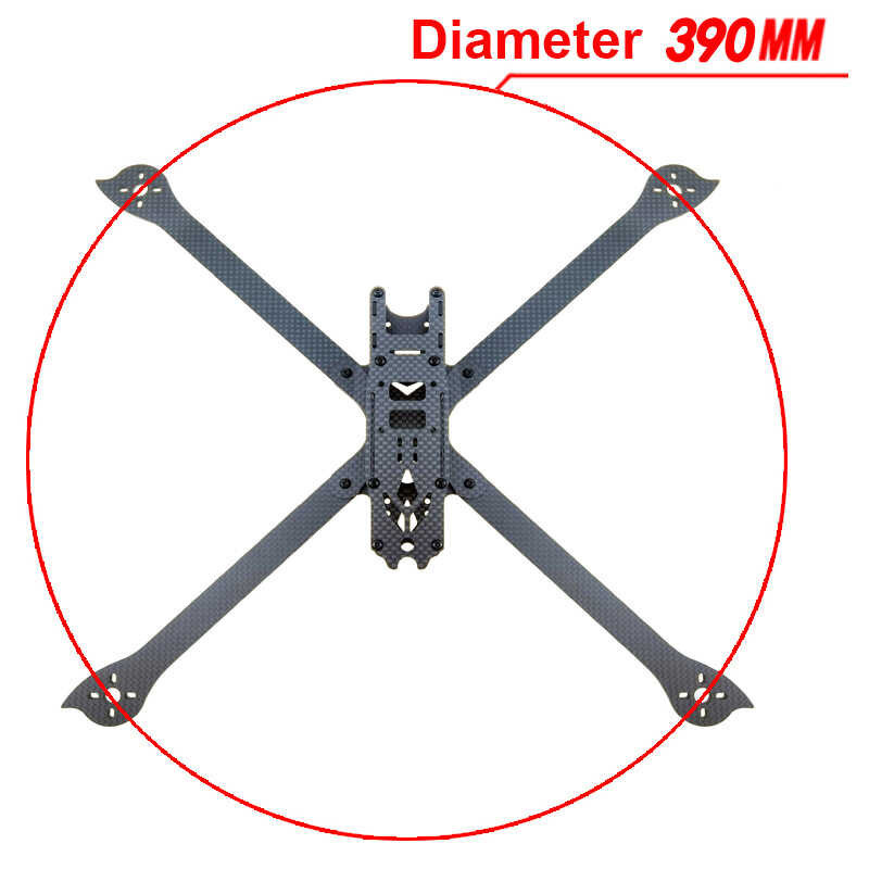 3K Carbon Fiber Frame Kit XL9 9 Inch Protection Rack 390mm Wheelbase ...