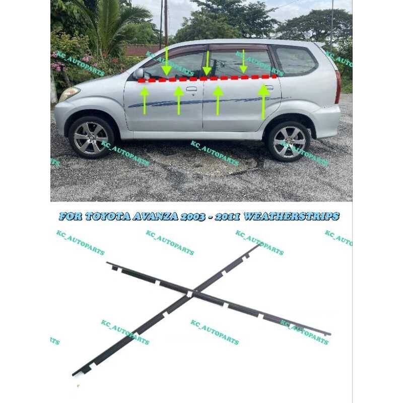 Toyota Avanza 2004 - 2011 Itim / Chrome Door Lining Rubber Outer Glass ...
