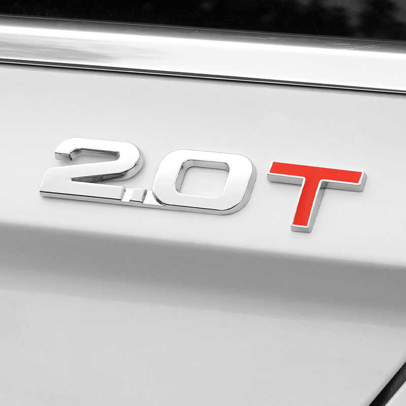 Metal Label 3D Stereoscopic 1.0L1.8T2.0T Large Displacement Logo Rear ...