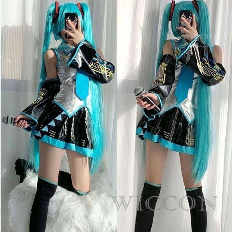 Cosplay Anime Mikuo Costume Unisex Fufu Suit Halloween Party Diva Wig ...