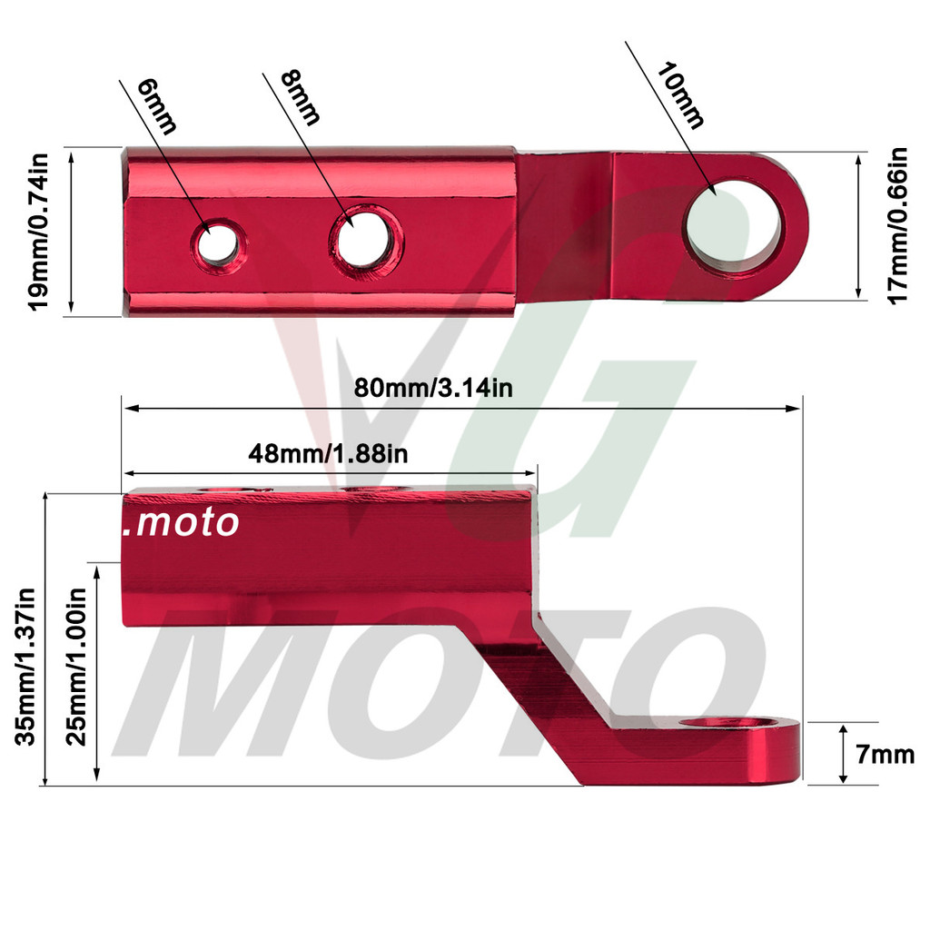 Universal Rearview Mirror Extender Bracket Adapter Holder Mount ...