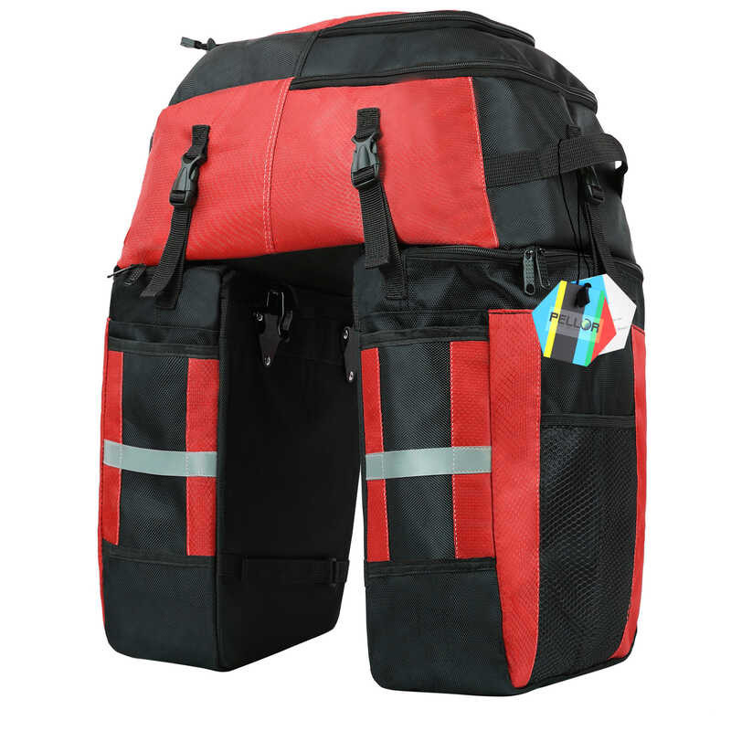 Makapal na Nylon Fabric Bicycle Rear Seat Bags Tear Resistant 70L Large ...