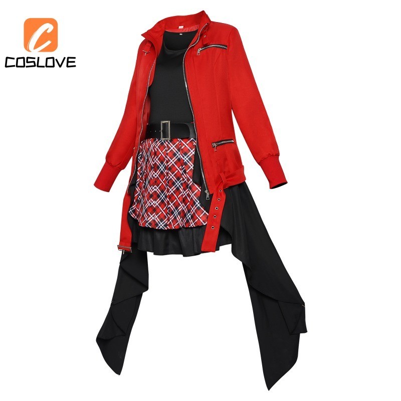 Anime Guilty Crown Yuzuriha Inori Cosplay Full Set Costume Red Color ...