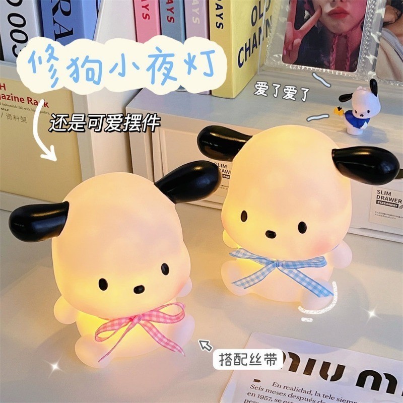 3D Led Night Light Cartoon Sanrio Pochacco Lamp Bedroom Bedside Lamp ...