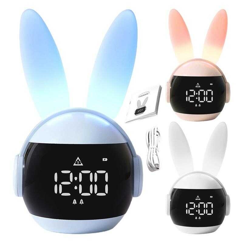 Rainbow Rabbit Alarm Animal Lamp Tatlong Paraan Gising Up Rechargeable ...
