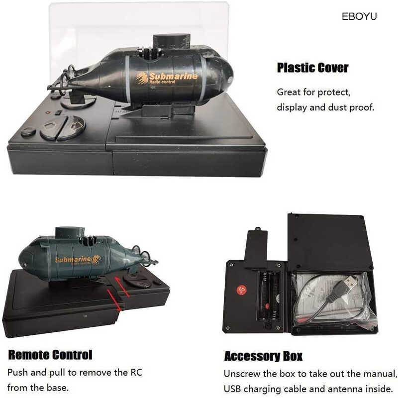 Undersea Boat Mini Remote Control Drone Pigboat Boat Model RC Race ...