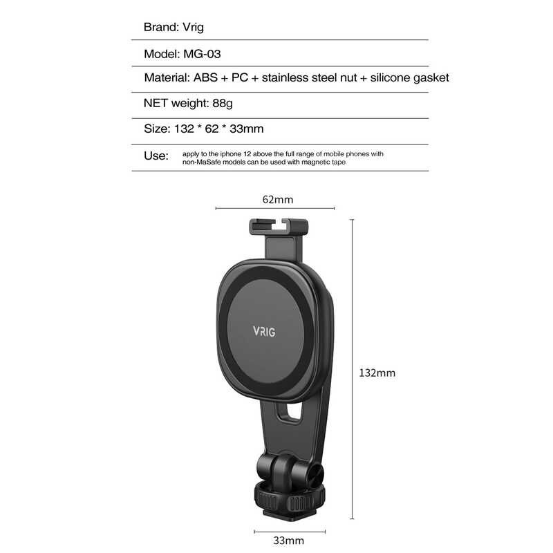 Holder ☀ Vrig Tripod Mount Gamit Ang Cold Shoe Para Sa Magsafe Iphone ...