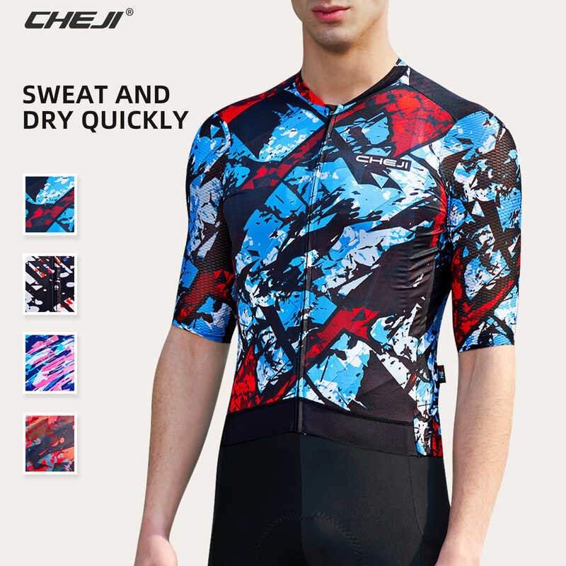 New CHEJI 2024 Cycg Jersey Men's Summer Short Sleeved Top Sports Mallot ...