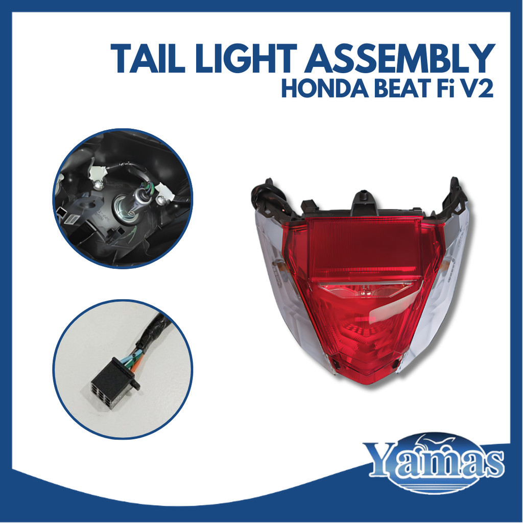 [YAMAS] TAIL LIGHT ASSEMBLY FOR HONDA BEAT Fi V2 | Shopee Philippines