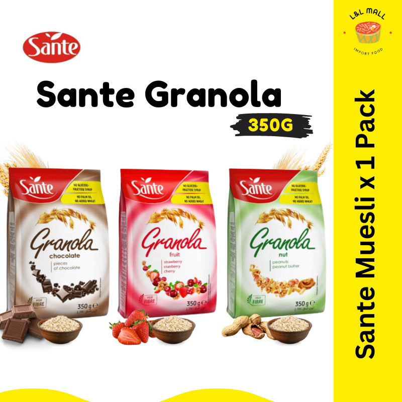 Sante Assorted Whole Grain oat Granola Chocolate / Nut / Fruit 350g ...