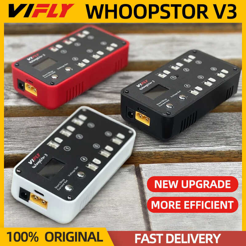 NEW VIFLY Whoopstor 3 V3 6 Ports 1S LIPO Lihv Battery Charger ...