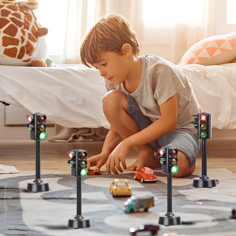 Simulation Traffic Signal Light Model - Pretend Play Crosswalk Signal ...