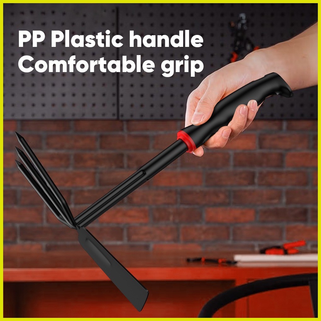 ⊕ ♀ Mitsushi Combination Hoe & Fork 2 in 1 Professional Garden Tool ...