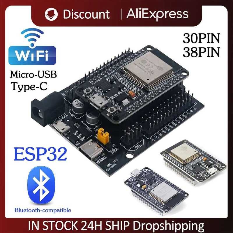 Development Esp32 Esp-Wroom-32 Esp32-Devkitc-32 30Pin Power Module Graphic Programming GPI ...