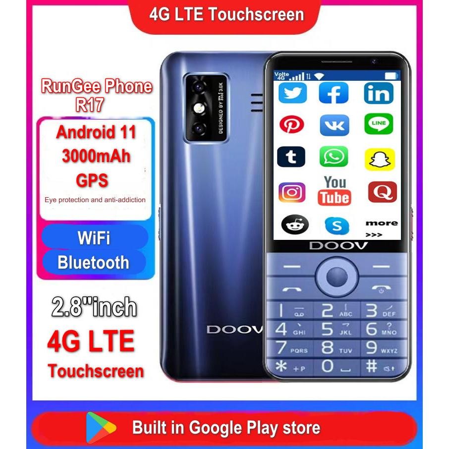 in stock Rungee R17 Wifi 4G LTE Smartphone Touchsreen 2.8"inch Android 11 Moblie Phone 2GB RAM ...