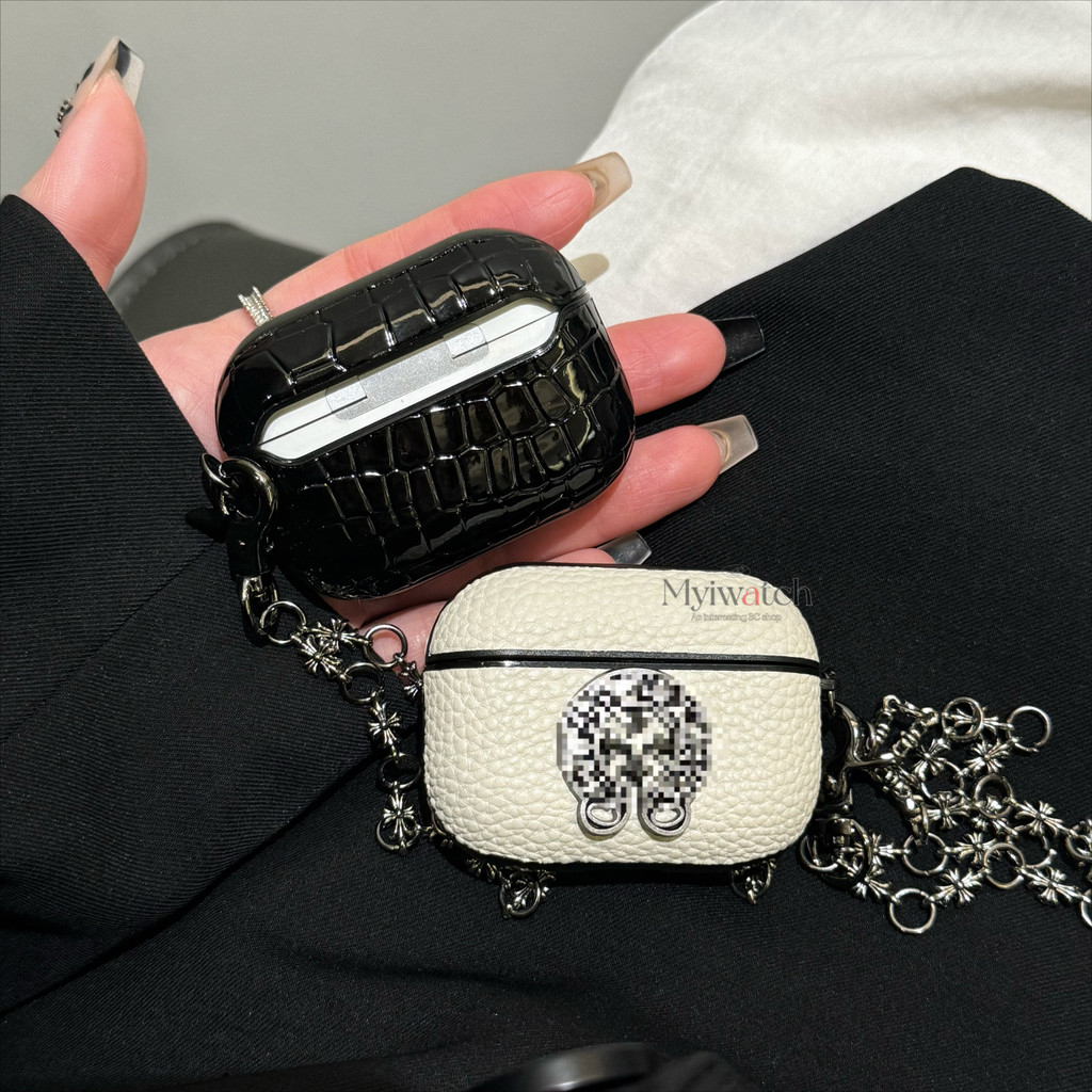 Classic Leather Case For Apple AirPods 1 2 3Rd 4 Pro 2 Metal Rivets ...