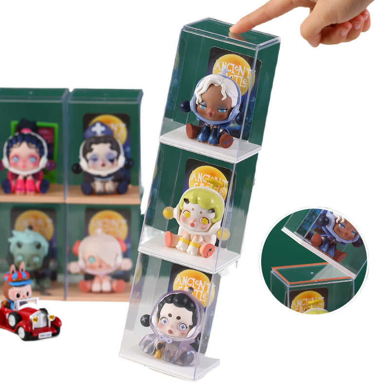 Blind Box Storage Display Stand Transparent Acrylic Single Cabinet Cute ...