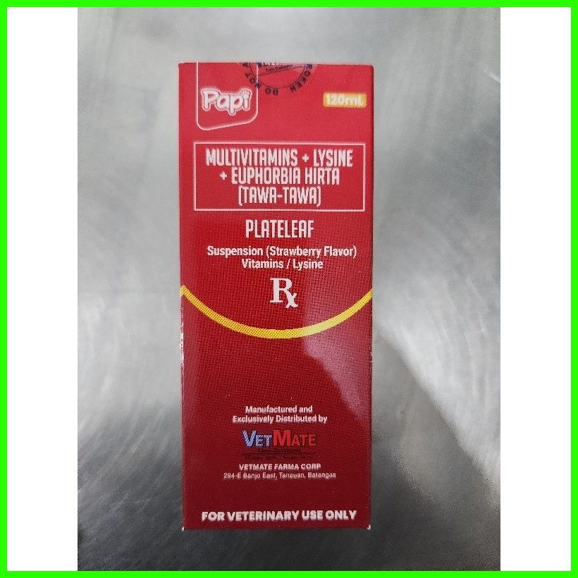 PAPI Plateleaf Multivitamins & Minerals Syrup for Dogs and Cats (120ml ...