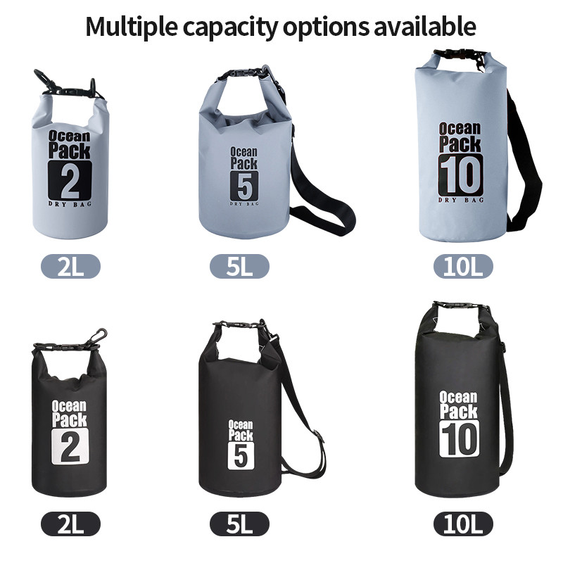 2L/5L/10L Dry Bag Waterproof bucket bag Sling Shoulder Backpack Outdoor Sport Portable Bag ...