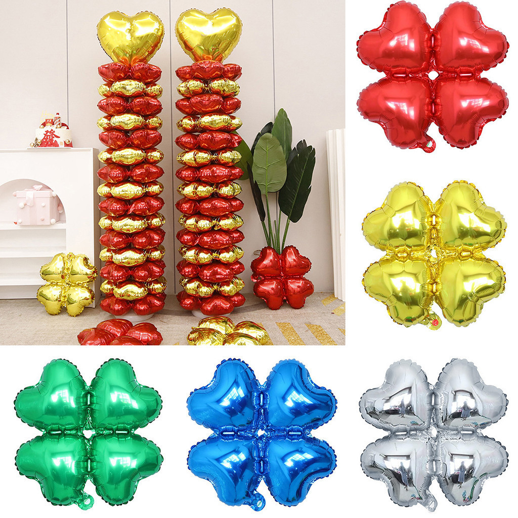 Four Leaf Balloon 18 Inch Flower Balloon Party Decoration For Birthday ...