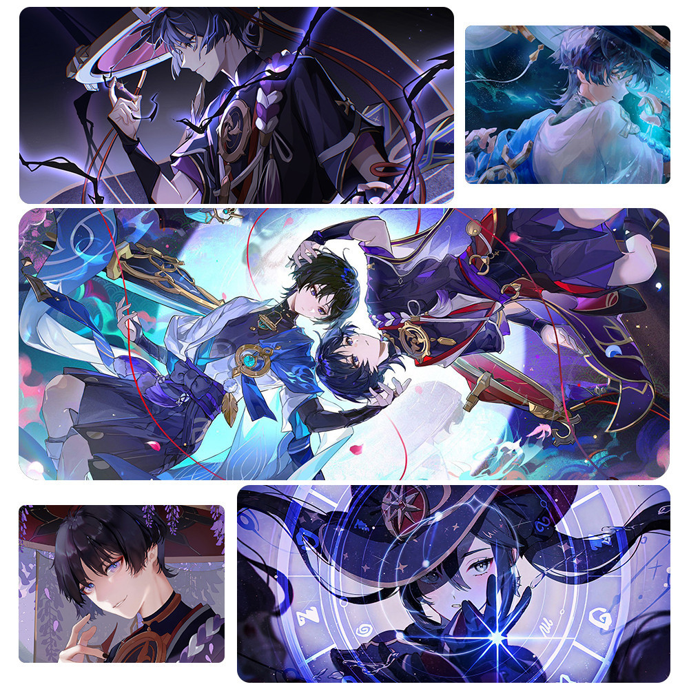 Scaramouche Wanderer Balladeer Mouse Pad Genshin Keyboard Pad Computer ...