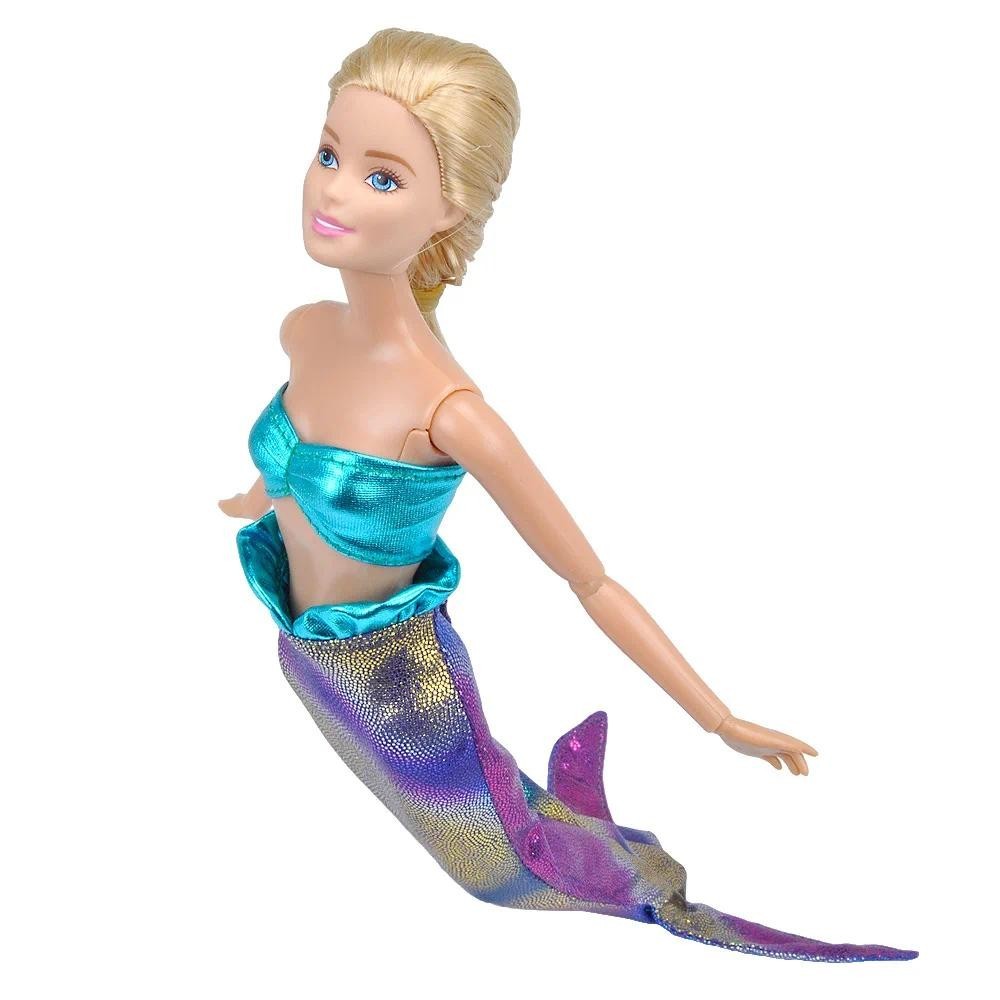 Doll Mermaid Swimsuit Outfits Fish Tail Dress Mermaid Costume Doll ...