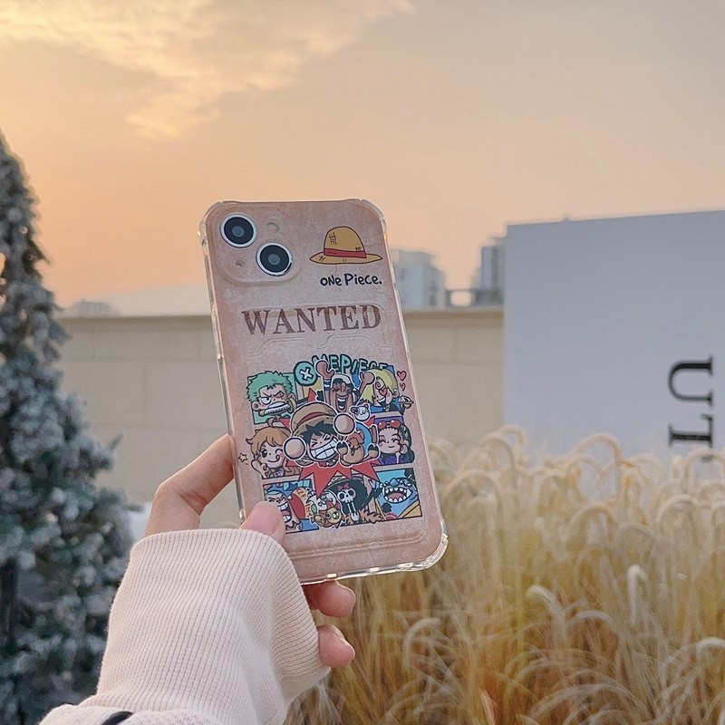 Cool One Piece Luffy Card Holder Soft TPU Case HP For iP iPhone 12 13 ...