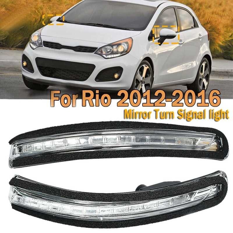 1 Pares Para Sa KIA Rio 2012-2016 87624-1W000 Car Rearview Mirror LED ...