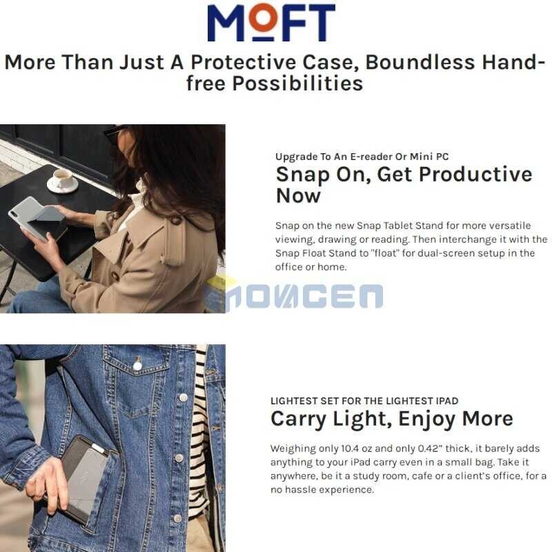 Snap Case&Stand MOFT For Pro 11',Pro 12.9',Air 4,5/Magic Keyboard Adaptive,Magnet-Friendly 11 ...