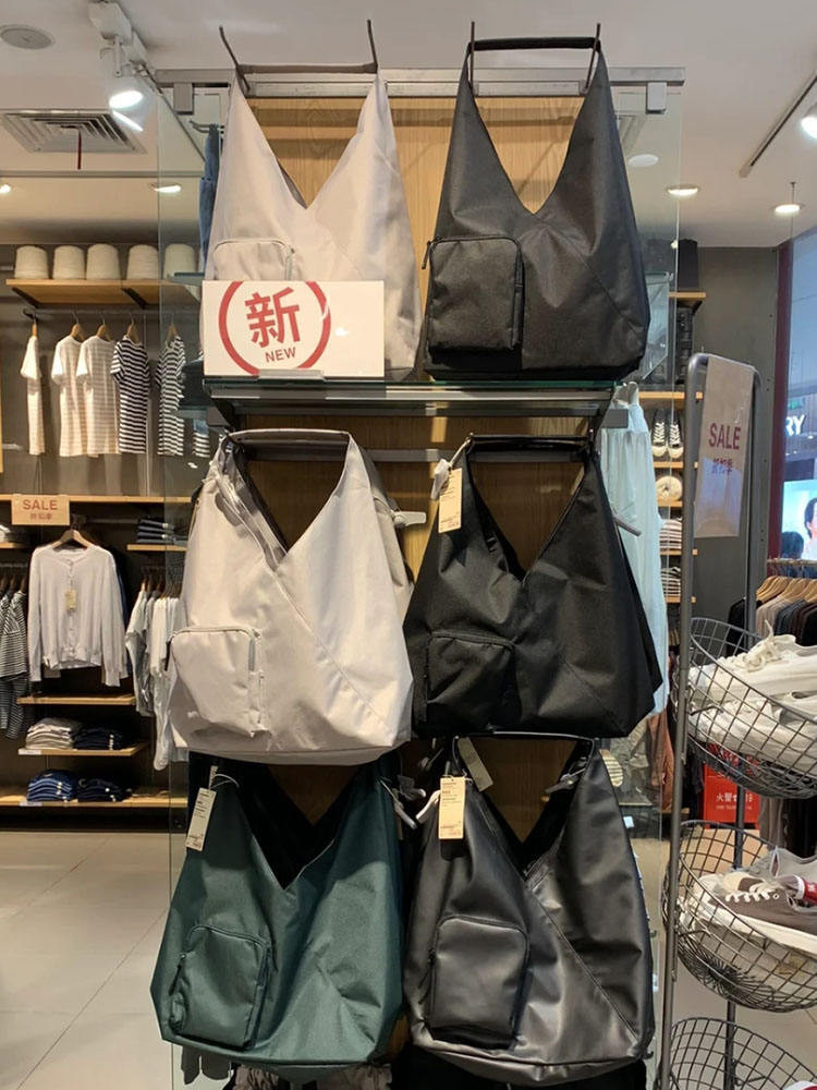 Japanese Muji Shoulder Bag Triangle Bag Large Capacity Shoulder Bag ...