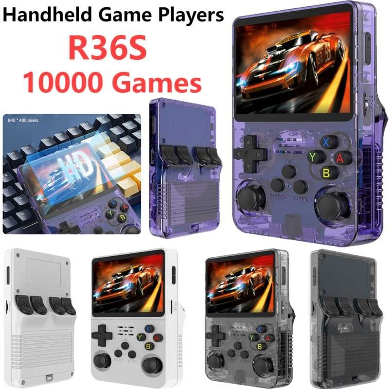 Nostalgic Handheld R36s Hine Open Source Linux 3.5 Inch IPS Screen Mini Game Console 3D Dual ...