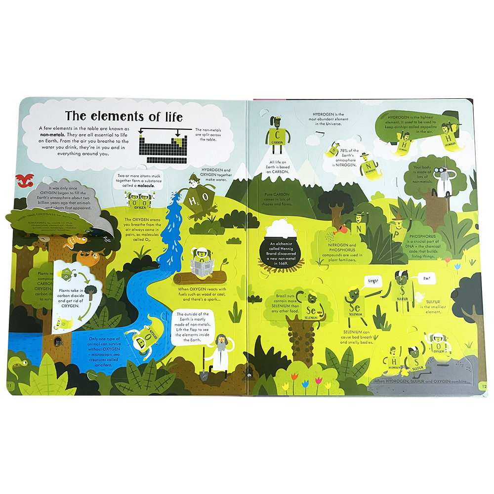 Usborne Lift the Flap Periodic Table Chemical Knowledge 3D Flap Picture ...