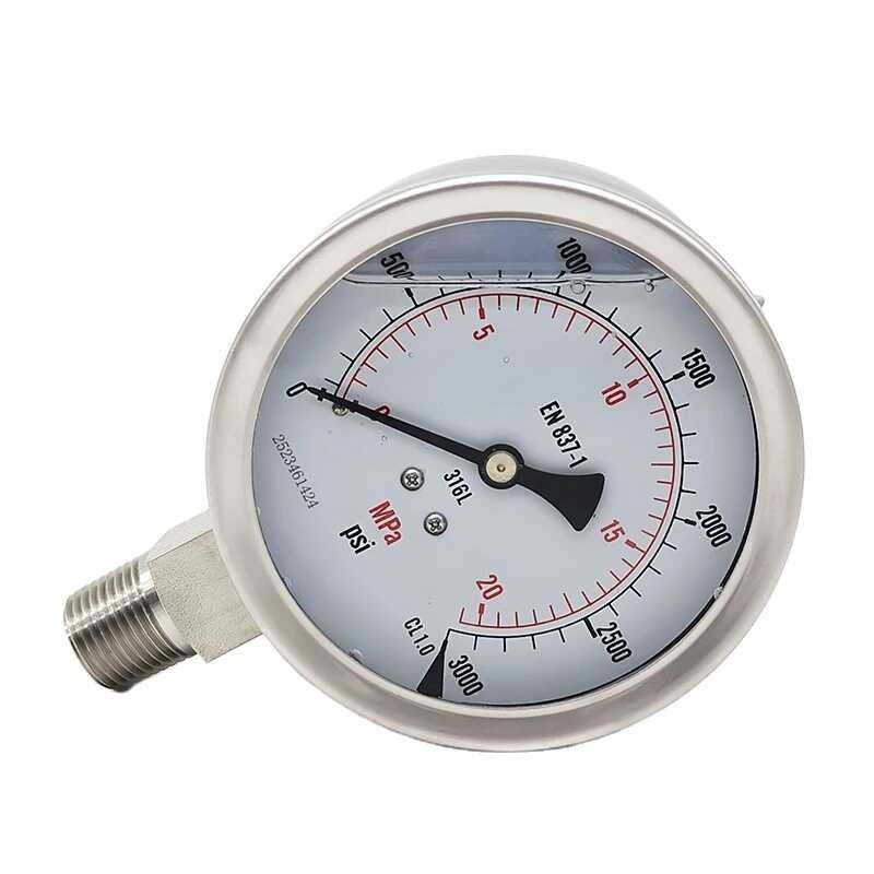 WIKA 100MM 4Inch Stainless Steel Manometer Oil Filled Pressure Gauge ...