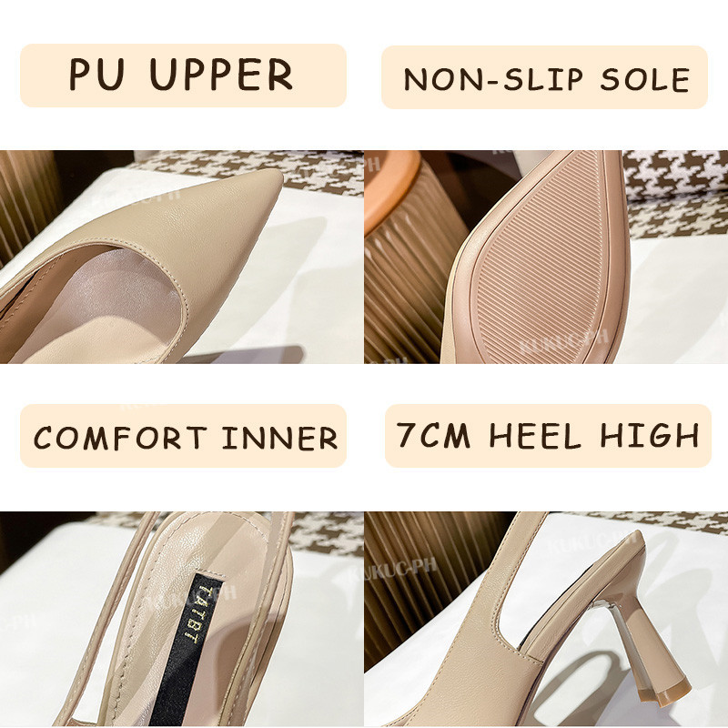 Korean fashion high heels leather pointed sandals women casual sexy# ...