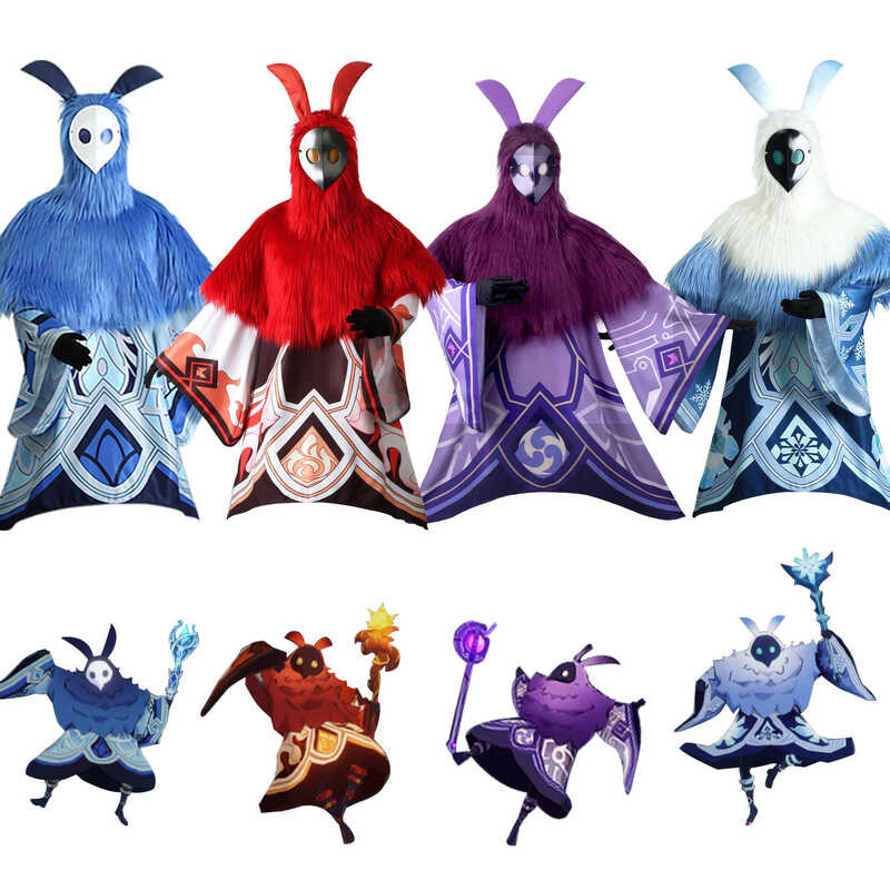 Genshin Impact cos suit Water fire ice abyss mage Qiuqiu people cosplay ...