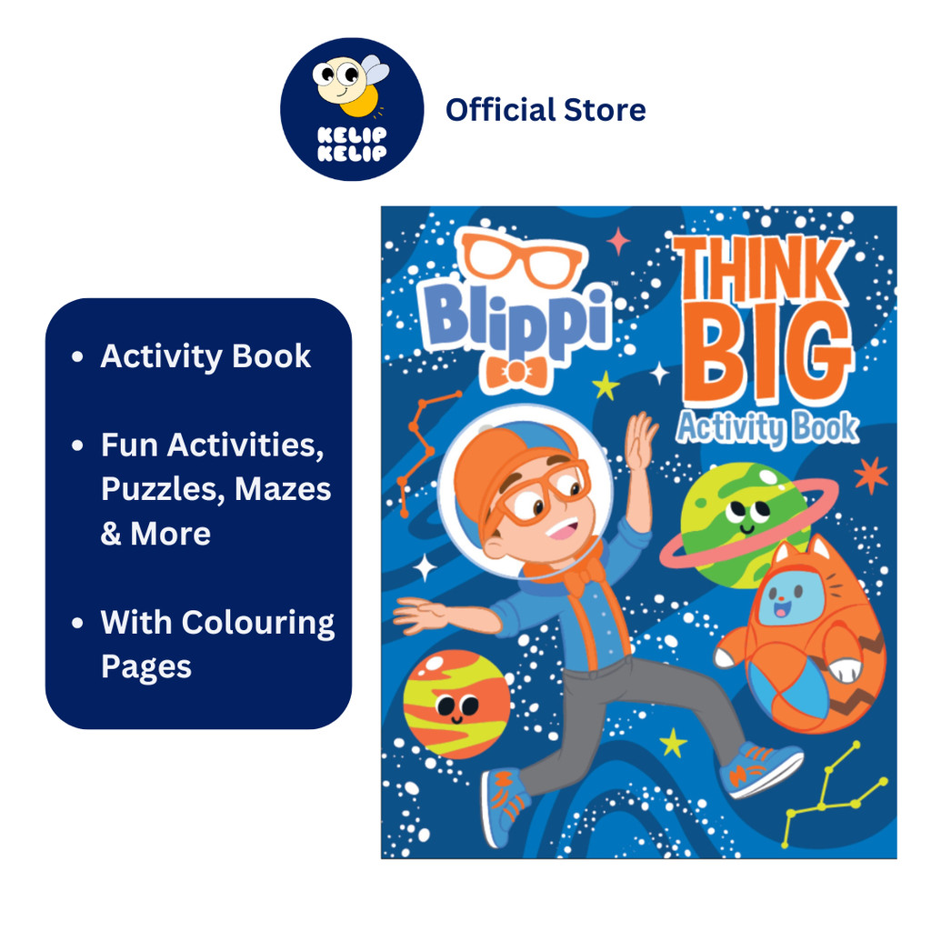 Blippi Think Big Activity Book For Kids To Do Fun Activities Puzzles ...