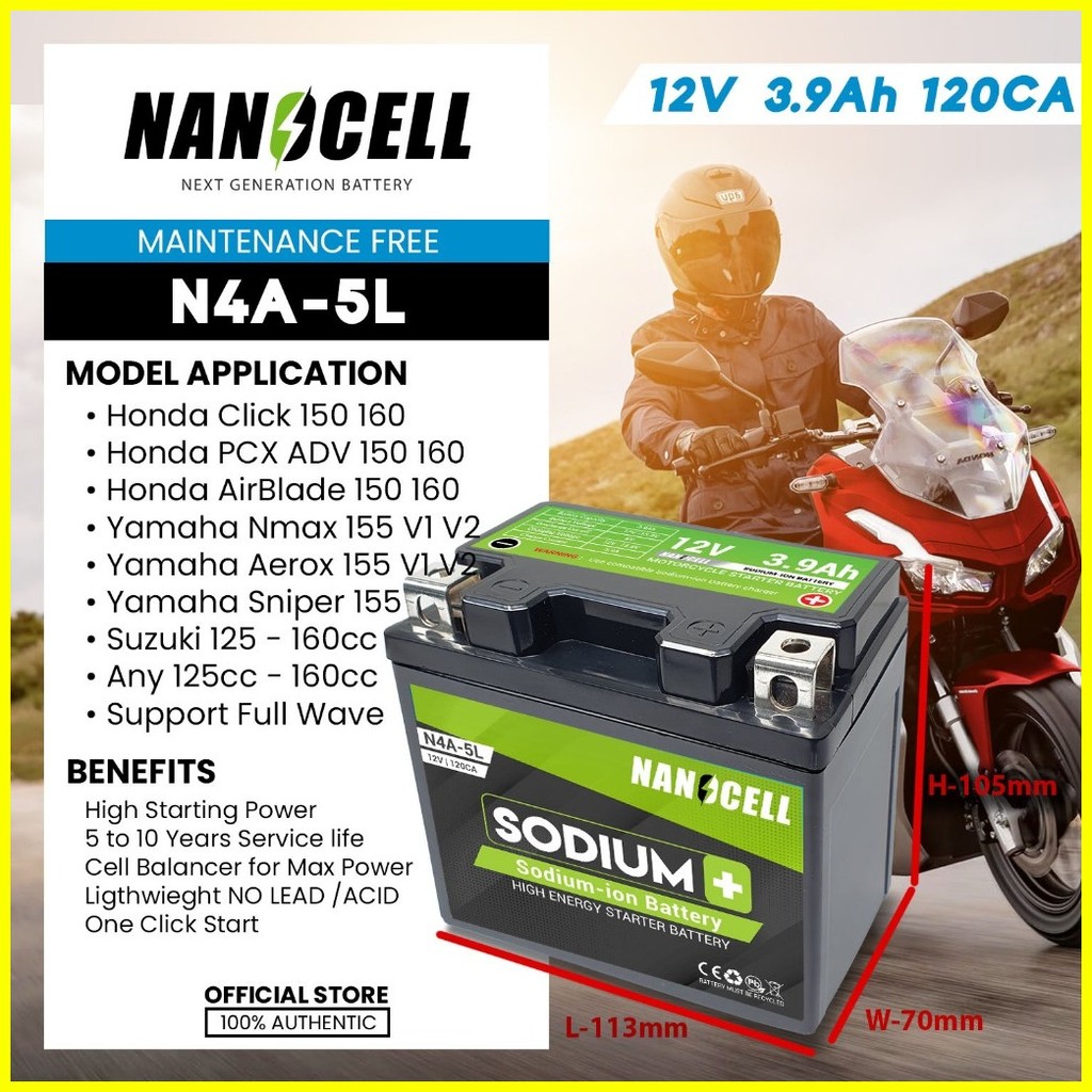 New Arriva Yamaha Nmax Aerox V1 V2 Battery | Shopee Philippines