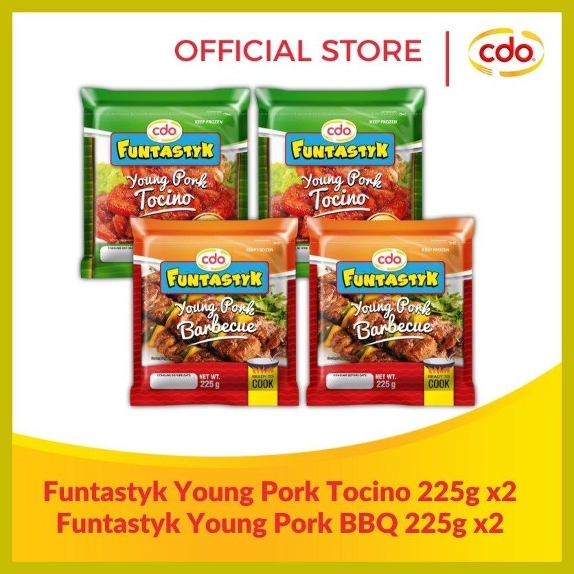 CDO Funtastyk Young Pork Tocino 225g And Barbecue Bundle (2 Pcs) | Shopee Philippines