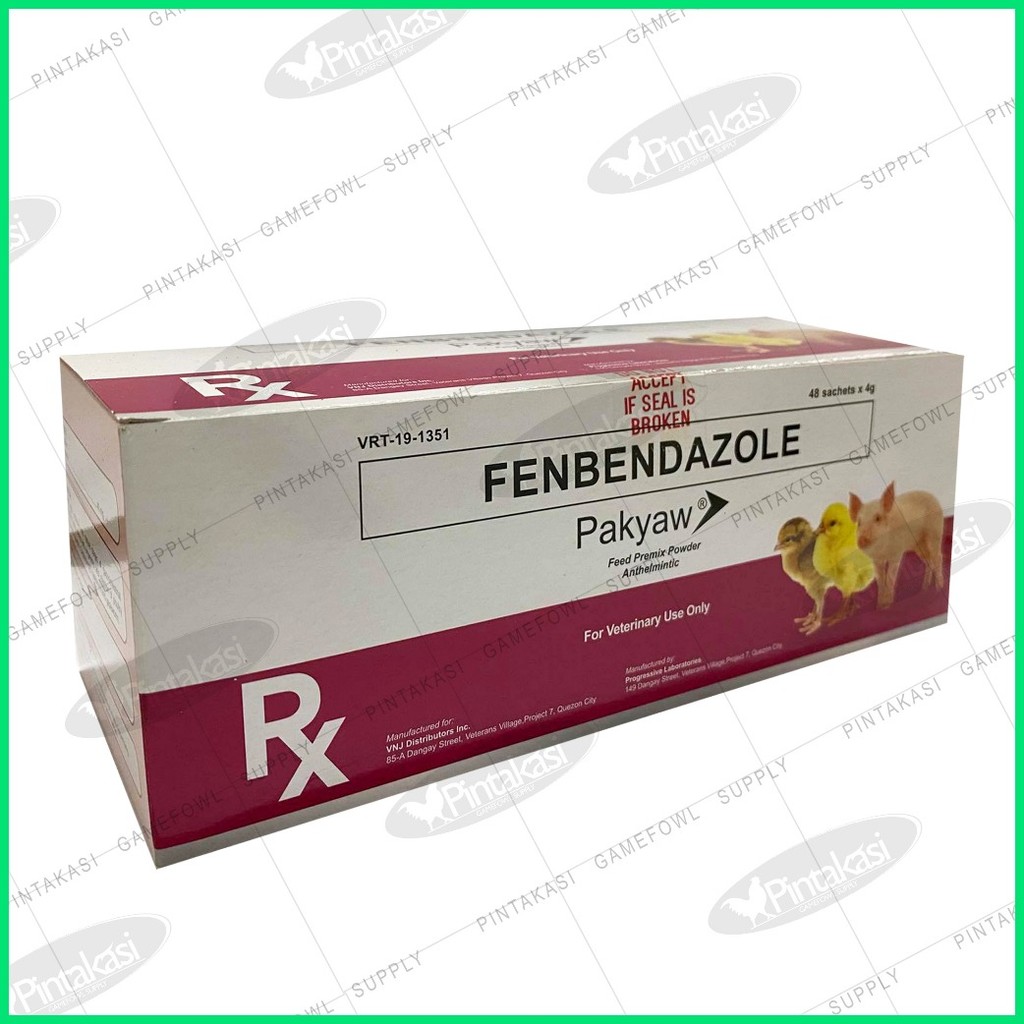 ∪ Fenbendazole Pakyaw Powder Dewormer 4g x 48 sachet per box for ...