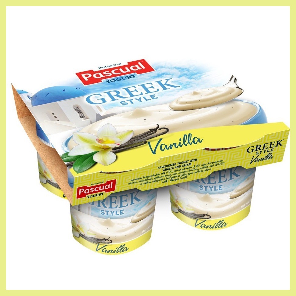 ↓ Pascual Greek Style Vanilla Yogurt (4 x 100g) | Shopee Philippines