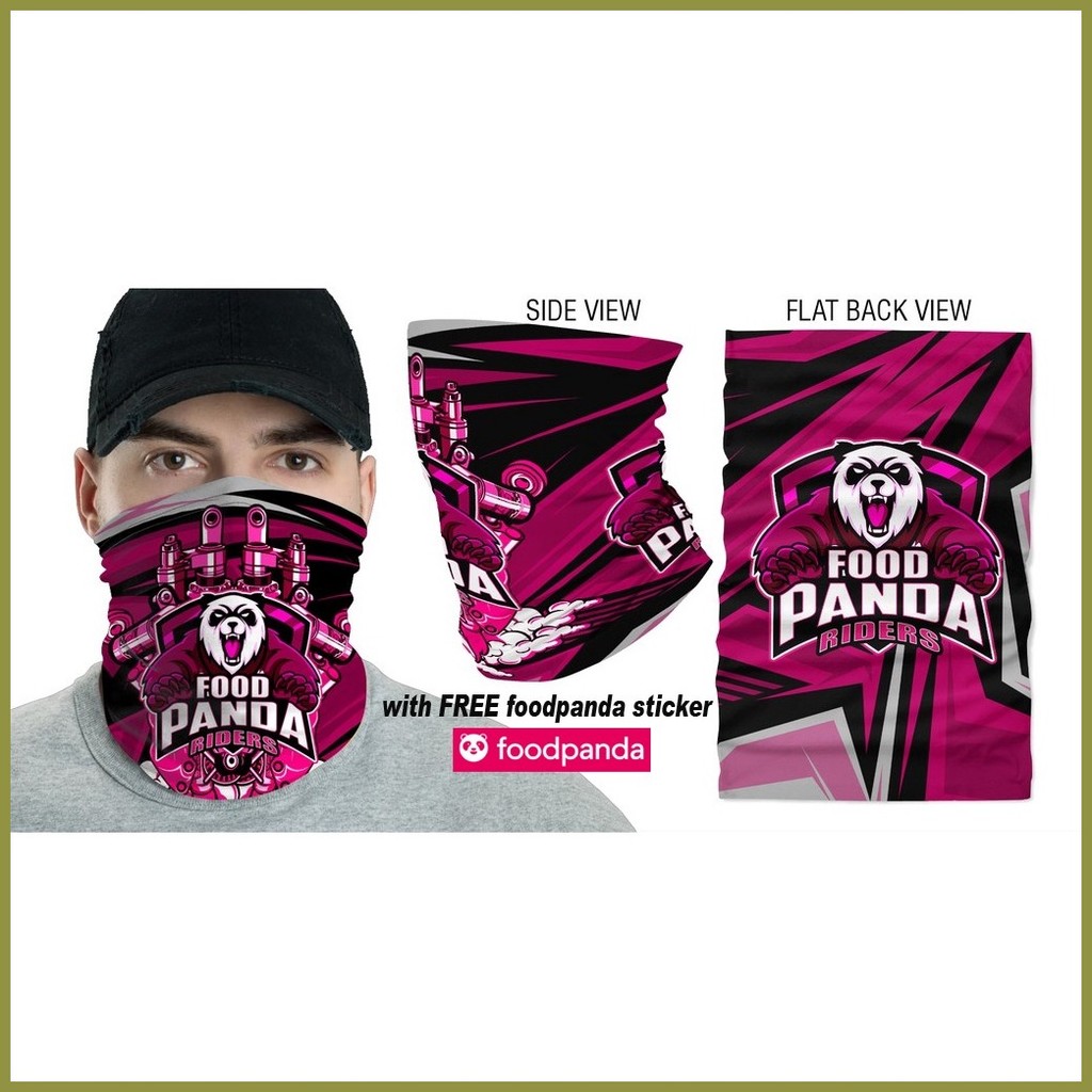 FOODPANDA RIDER TUBEMASK WITH FREE STICKER FRONT AND BACK FULL ...